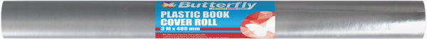 PLASTICK BOOK COVER ROLL 3m x 480mm BFFY – Stationery Online