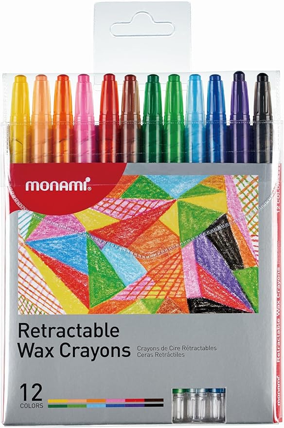 Monami Retractable Wax Crayons – Stationery Online