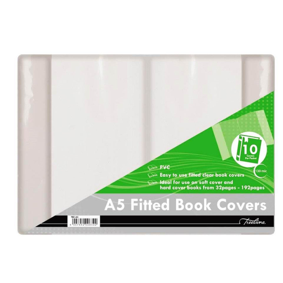 A5 PVC Fitted Book Covers, Pack of 10 – Stationery Online